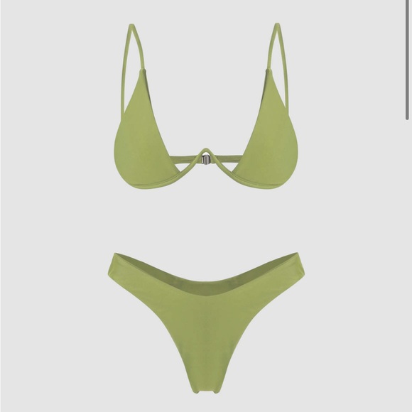 Cider | Swim | Cider Green Underwire Bikini Set | Poshmark
